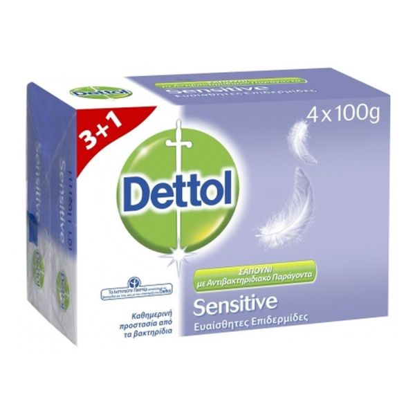 DETTOL ΑΝΤΙΣΥΠΤΙΚΟ ΣΑΠΟΥΝΙ 4x100gr. SENSITIVE Σ12 - ΜΙΧΑΗΛΙΔΗΣ ...